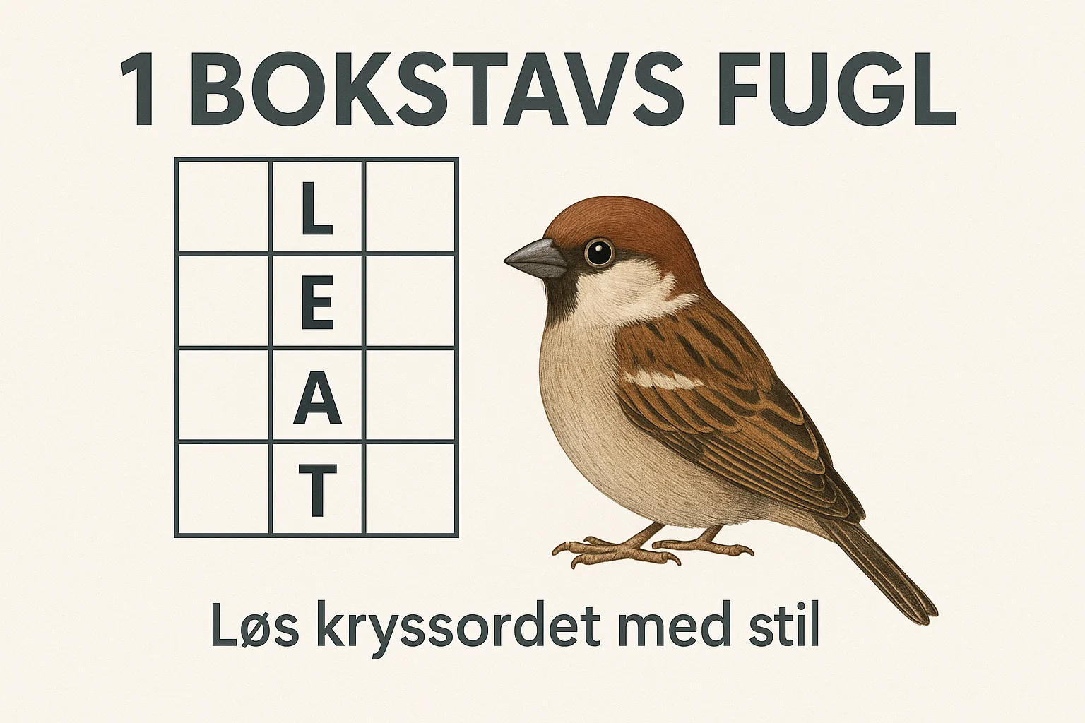 1 Bokstaver Fugl Kryssord: De Mest Utfordrende Dyrenavnene